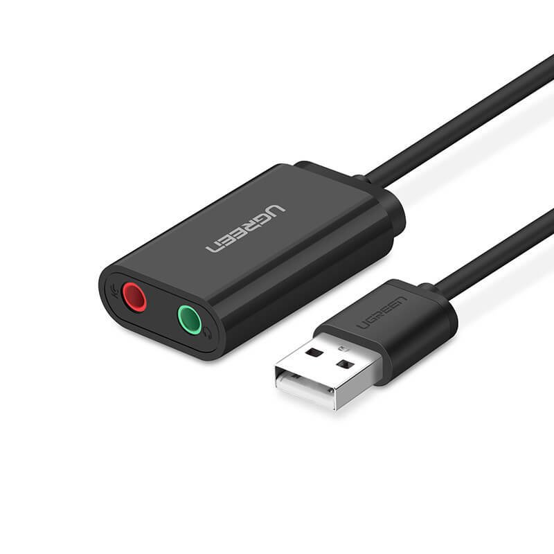 Звуковая карта Usb Ugreen Us205 внешняя Black 30724